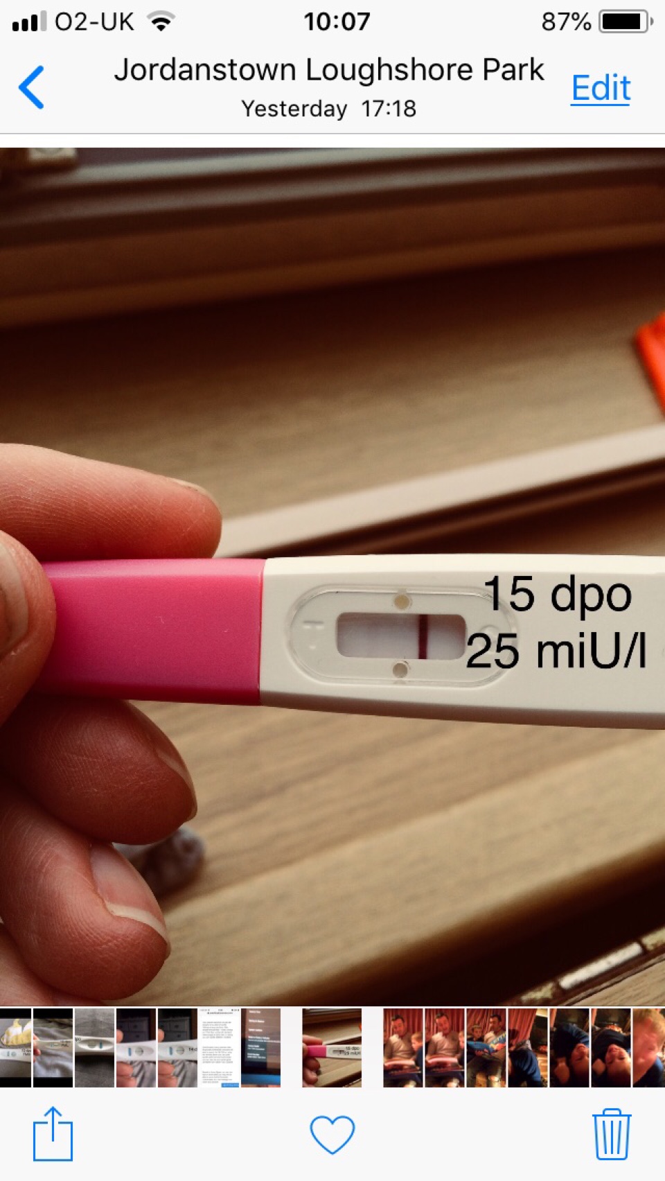 Faint positive