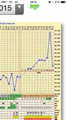 Triphasic chart bbt?