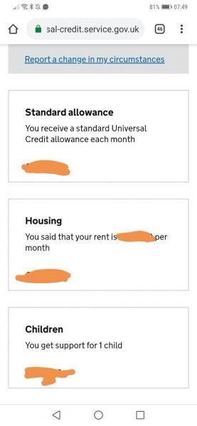 What does your Universal Credit statement look like?