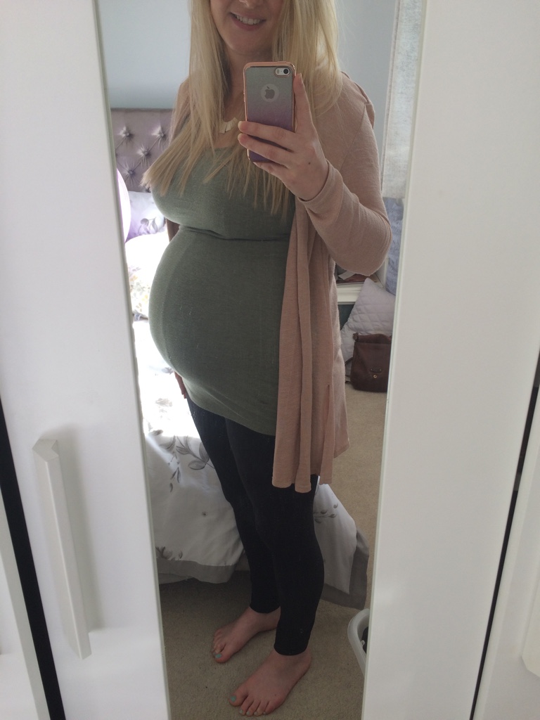 3rd trimester baby bump photos. How big/little is your bump?