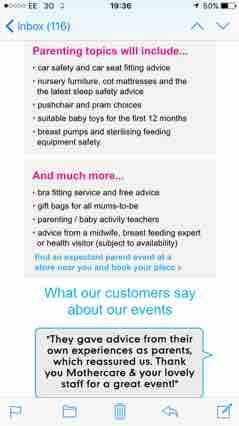 Mother care expectant parent event