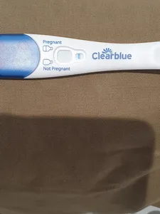 Faint line on clear blue but also says not pregnant on digi