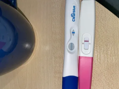 Positive clearblue - negative pink dye test so confused